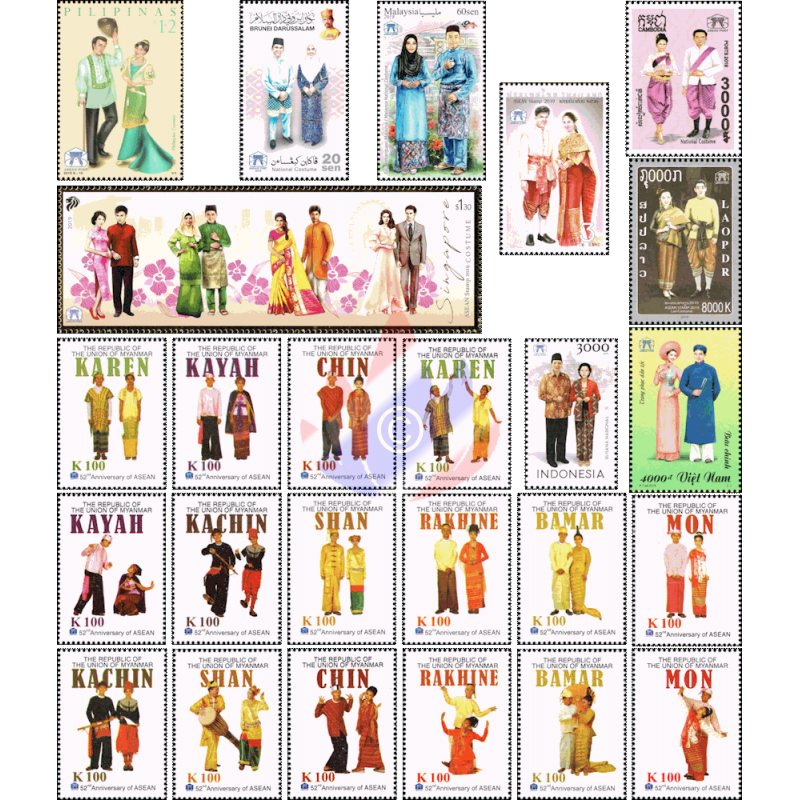 ASEAN 2019: National costumes (10 STATES)